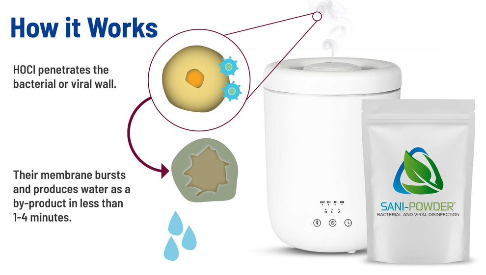 Pro Mister 3-in-1 HOCl Diffuser for Sani-Powder – Microbial Restoration ...
